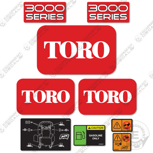 Fits Toro 3000 Series Decal Kit Mower – Equipment Decals