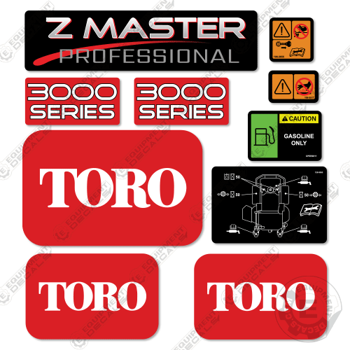 Fits Toro 3000 Series Decal Kit Mower – Equipment Decals