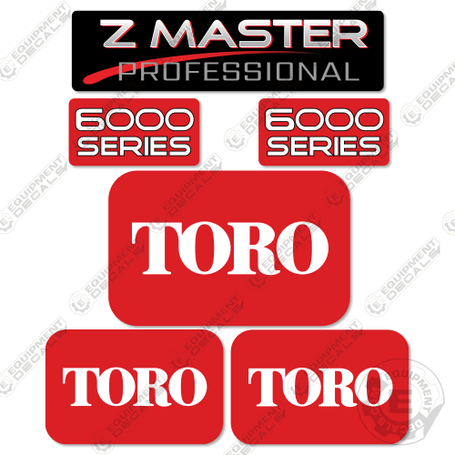 Fits Toro 6000 Series Decal Kit Mower – Equipment Decals