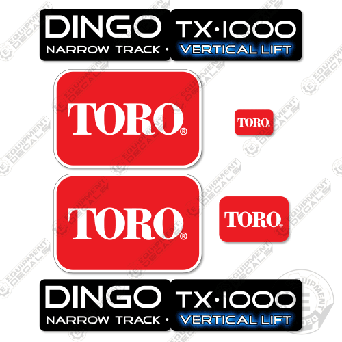 Fits Toro Dingo TX-1000 Decal Kit Mini Skid-Steer – Equipment Decals