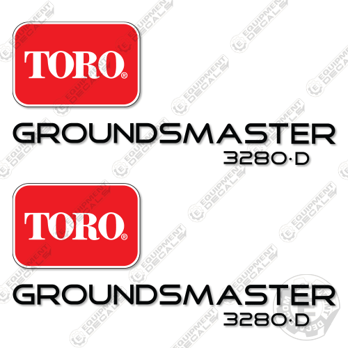 Fits Toro Groundmaster 3280D Decal Kit Mower – Equipment Decals