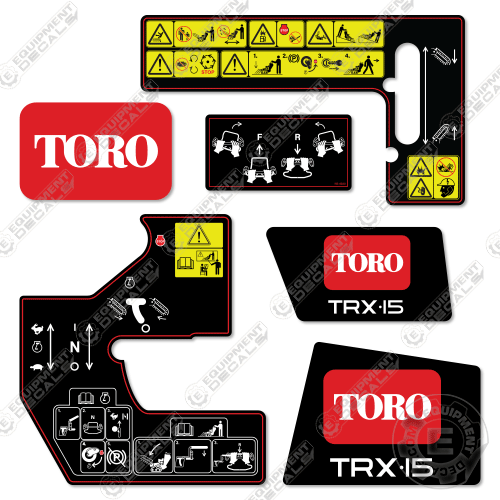 Fits Toro TRX-15 Decal Kit Walk-Behind Trencher – Equipment Decals