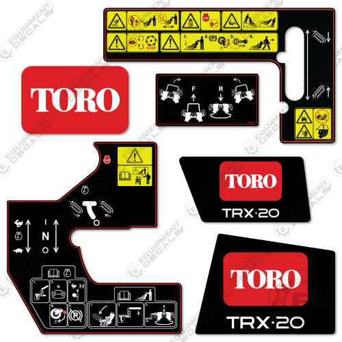 Fits Toro TRX-20 Decal Kit Walk-Behind Trencher – Equipment Decals