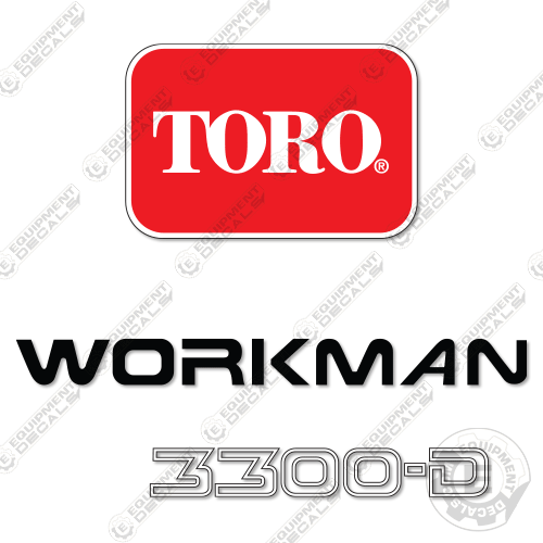 Fits Toro Workman 3300D Decal Kit Utility Vehicle – Equipment Decals