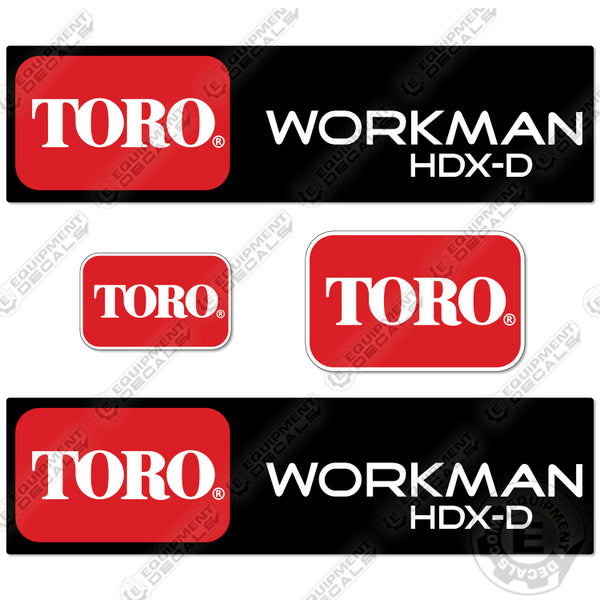 Fits Toro Workman HDX-D Decal Kit Utility Vehicle – Equipment Decals
