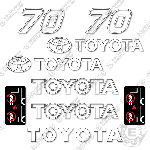 Fits Toyota 7FGU70 Decal Kit Forklift – Equipment Decals
