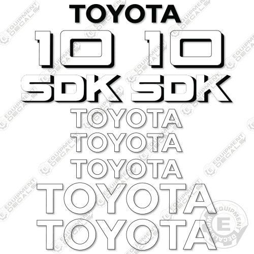 Fits Toyota Skid Steer SDK-10 Decal Kit – Equipment Decals