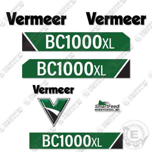 Fits Vermeer BC 1000 XL New Style Decal Kit – Equipment Decals