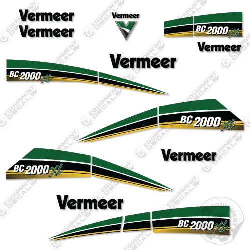 Fits Vermeer BC2000 XL Decal Kit Wood Chipper – Equipment Decals