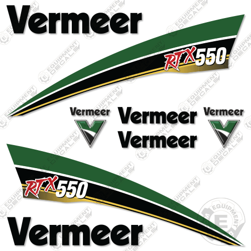 Fits Vermeer RTX550 Decal Kit Trencher – Equipment Decals