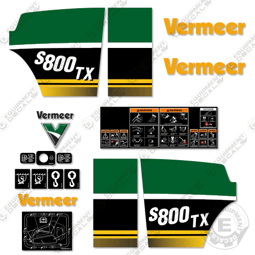 Fits Vermeer S800TX Decal Kit Mini Skid Steer – Equipment Decals
