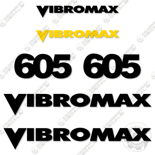 Fits Vibromax W605D Decal Kit Roller – Equipment Decals