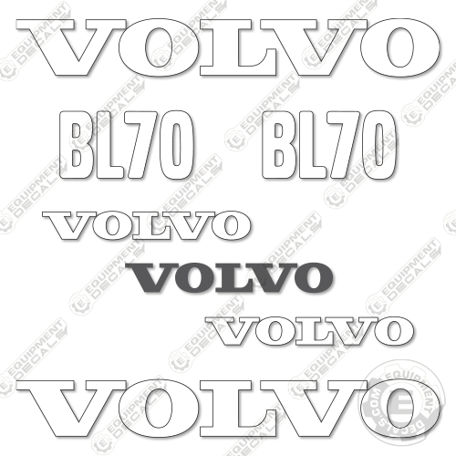 Fits Volvo BL70 Decal Kit Backhoe Loader – Equipment Decals