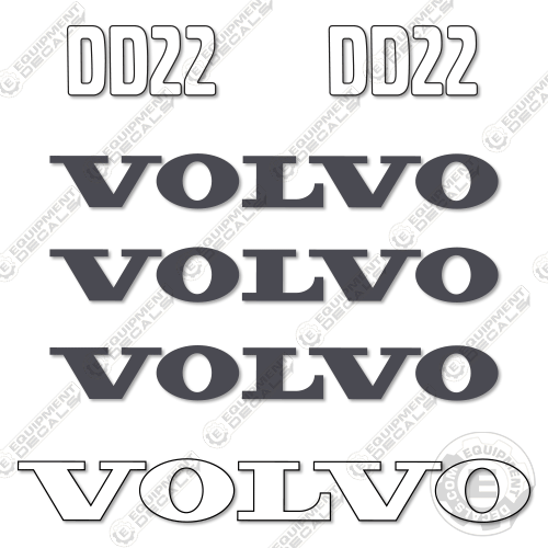 Fits Volvo DD22 Decal Kit Soil Compactor Roller – Equipment Decals