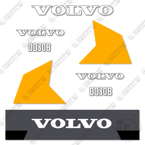 Fits Volvo DD30B Decal Kit Soil Compactor Roller – Equipment Decals