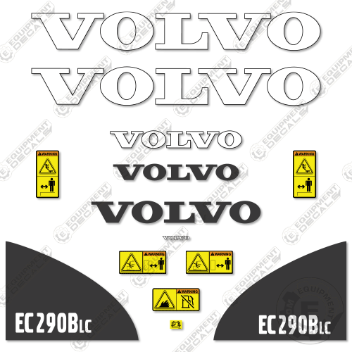 Fits Volvo EC290BLC Decal Kit Excavator – Equipment Decals