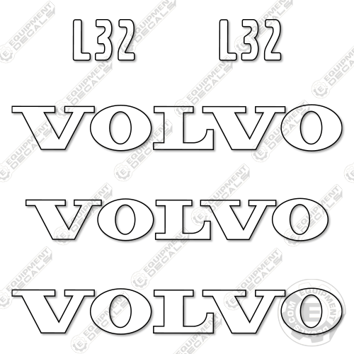 Fits Volvo L32 Decal Kit Wheel Loader – Equipment Decals