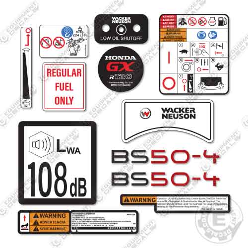 Fits Wacker Neuson BS50-4 Decal Kit Rammer – Equipment Decals