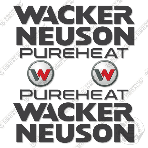 Fits Wacker Neuson Pureheat Decal Kit Heater – Equipment Decals
