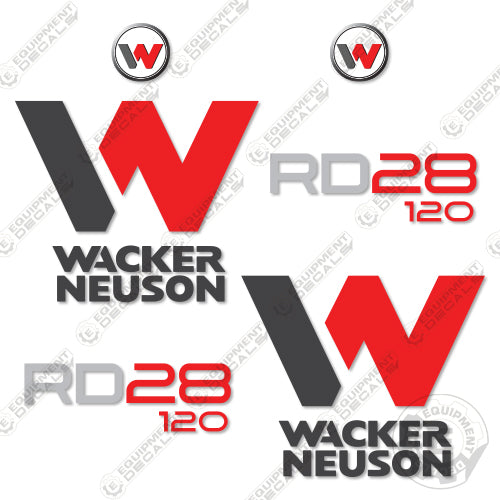 Fits Wacker Neuson RD28 Decal Kit Roller – Equipment Decals