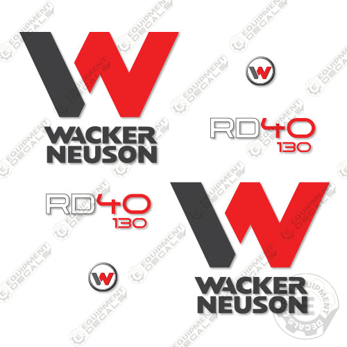 Fits Wacker Neuson RD40-130 Decal Kit Roller – Equipment Decals