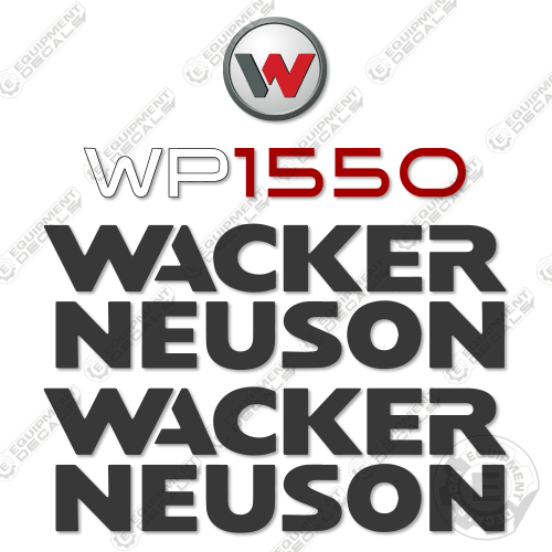 Fits Wacker Neuson WP1550 Decal Kit Vibratory Plate – Equipment Decals