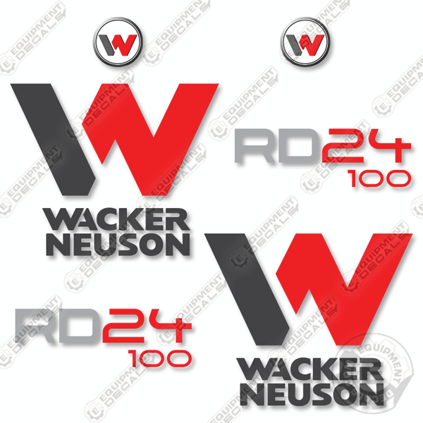 Fits Wacker Neuson RD24-100 Decal Kit Roller – Equipment Decals