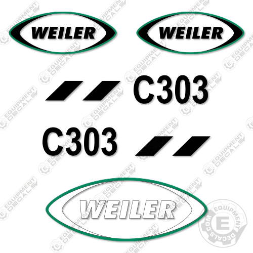 Fits Weiler C303 Decal Kit Roller – Equipment Decals