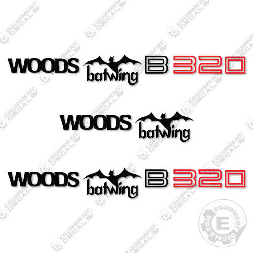 Fits Woods B320 Decal Kit Batwing Cutter – Equipment Decals