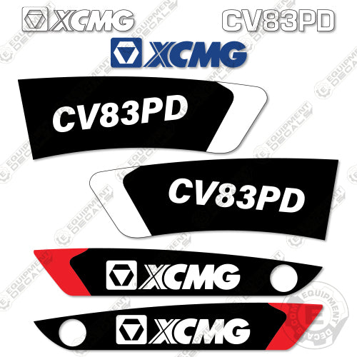 Fits XCMG CV83PD Decal Kit Roller – Equipment Decals