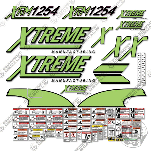 Fits Xtreme XRM1254 Decal Kit Telehandler – Equipment Decals