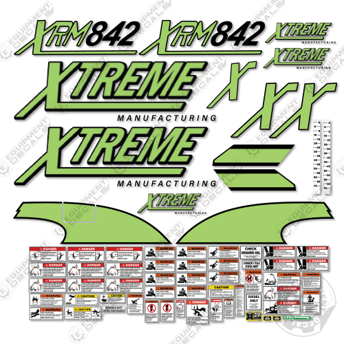 Fits Xtreme XRM842 Decal Kit Telehandler – Equipment Decals