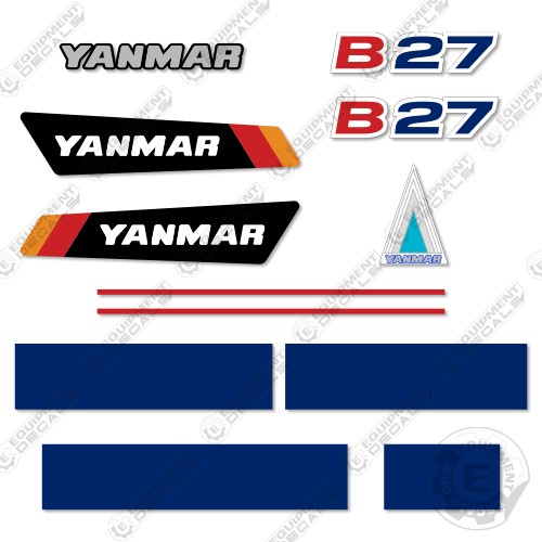 Fits Yanmar B27-1 Mini Excavator Decal Kit – Equipment Decals