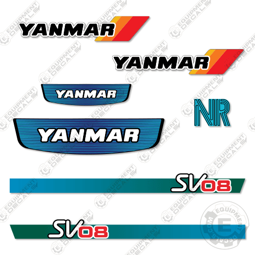 Fits Yanmar SV08-1 Mini Excavator Decal Kit – Equipment Decals