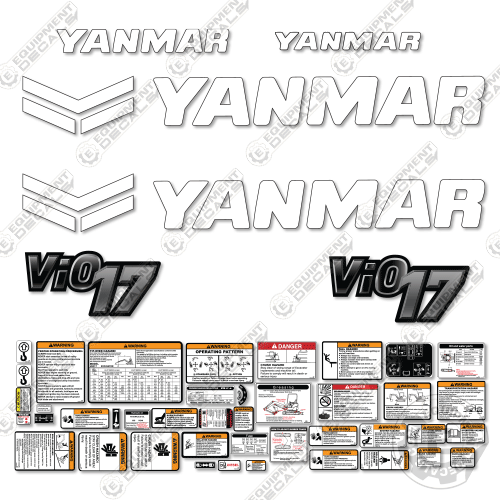 Fits Yanmar Vio 17 Decal Kit Mini Excavator - 2022 – Equipment Decals