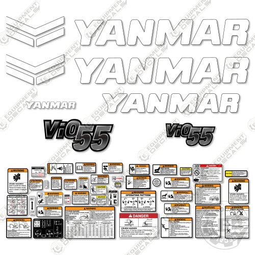 Fits Yanmar Vio 55-6a Decal Kit Mini Excavator – Equipment Decals