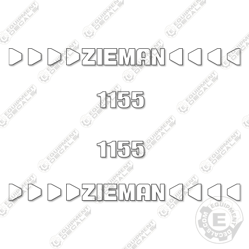 Fits Zieman 1155 Decal Kit Trailer – Equipment Decals