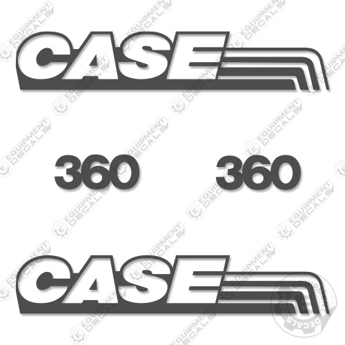 Fits Case 360 Decal Kit Backhoe – Equipment Decals