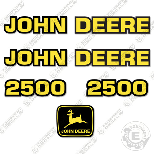 Fits John Deere 2500 Riding Mower Decal Kit – Equipment Decals