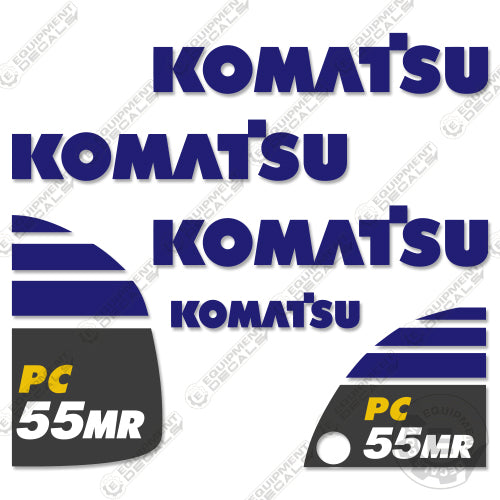 Fits Komatsu PC55MR-5 Decal Kit Mini Excavator – Equipment Decals