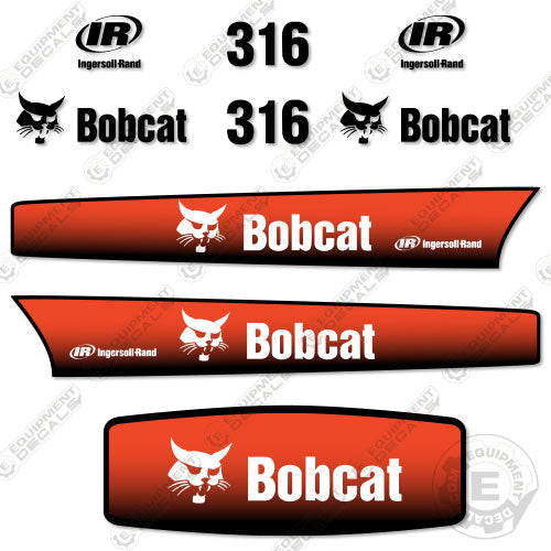 Fits Bobcat 316 Decal Kit Mini Excavator - 3M VINYL! – Equipment Decals