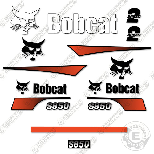 Fits Bobcat S850 Decal Kit Skid Steer (ALT REAR) – Equipment Decals