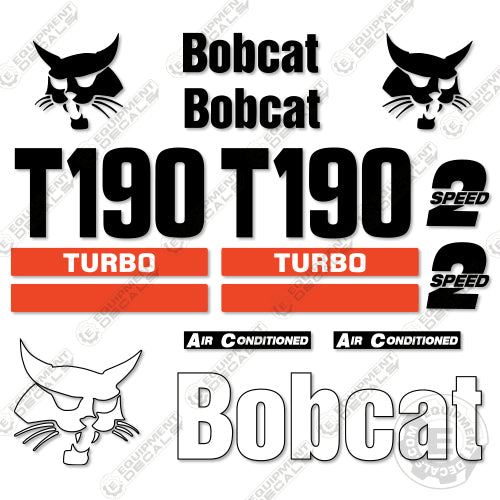 Fits Bobcat T190 Skid Steer Decal Kit Turbo – Equipment Decals