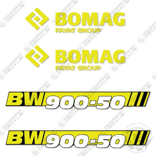 Fits Bomag BW 900-50 Vibratory Roller Decal Kit – Equipment Decals