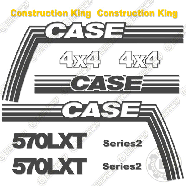 Fits Case 570LXT Decal Kit Backhoe – Equipment Decals