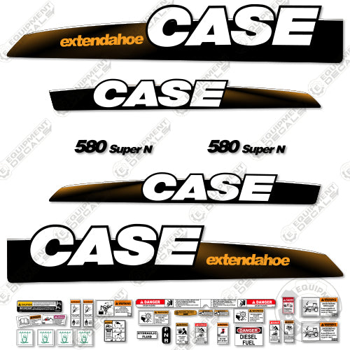 Fits Case 580 Super N Decal Kit BackHoe Loader – Equipment Decals