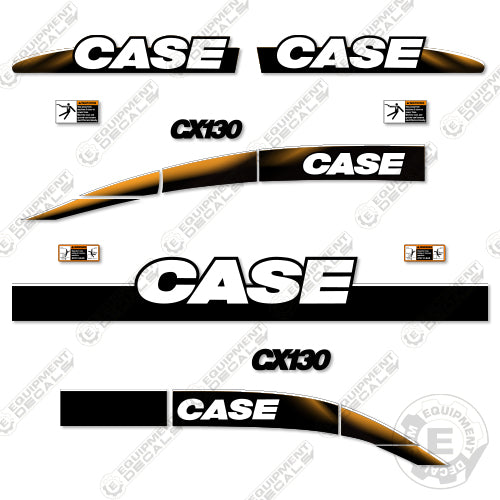 Fits Case CX130 Decal Kit Excavator - REFLECTIVE – Equipment Decals