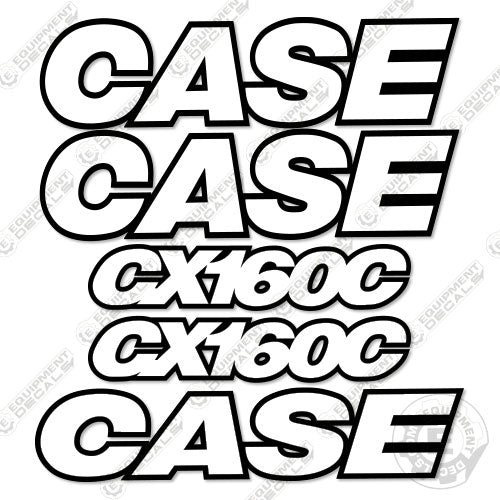 Fits Case CX160C Decal Kit Excavator - 3M Reflective! – Equipment Decals