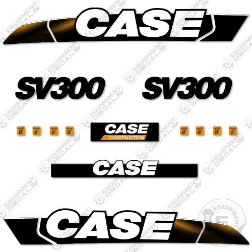 Fits Case SV-300 Decal Kit Skid Steer Loader - 3M REFLECTIVE VINYL ...