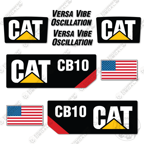 Fits Caterpillar CB10 Decal Kit Utility Roller – Equipment Decals